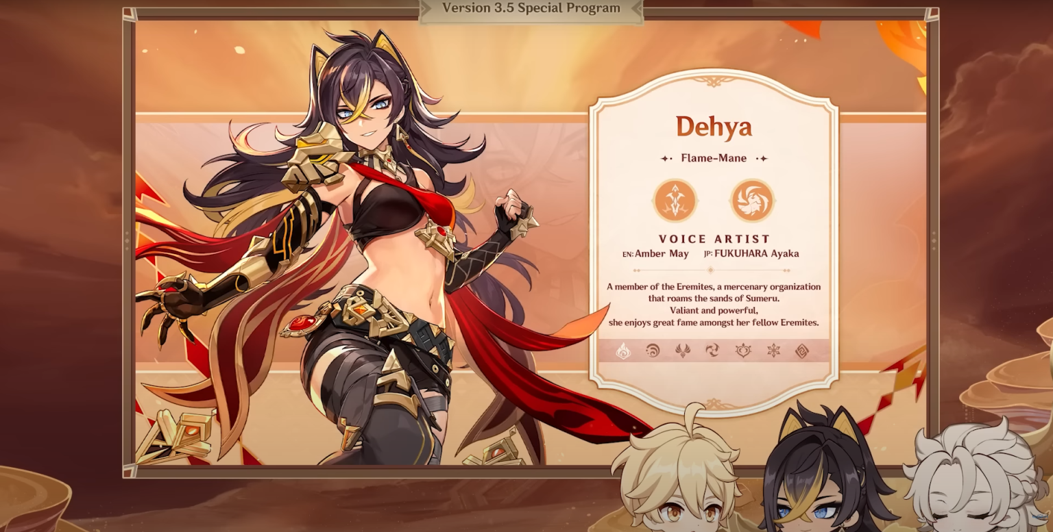 Genshin Impact xác nhận Dehya sẽ gia nhập Banner thường sau 3.5