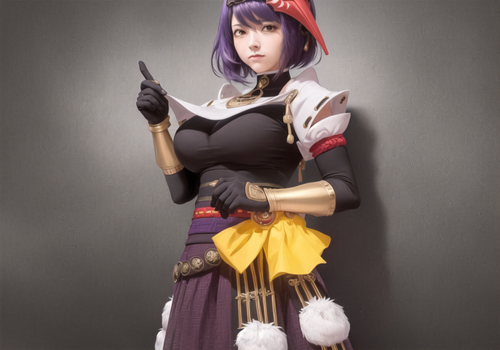 Hình Ảnh Cosplay Kujou Sara Genshin Impact được vẽ bởi AI